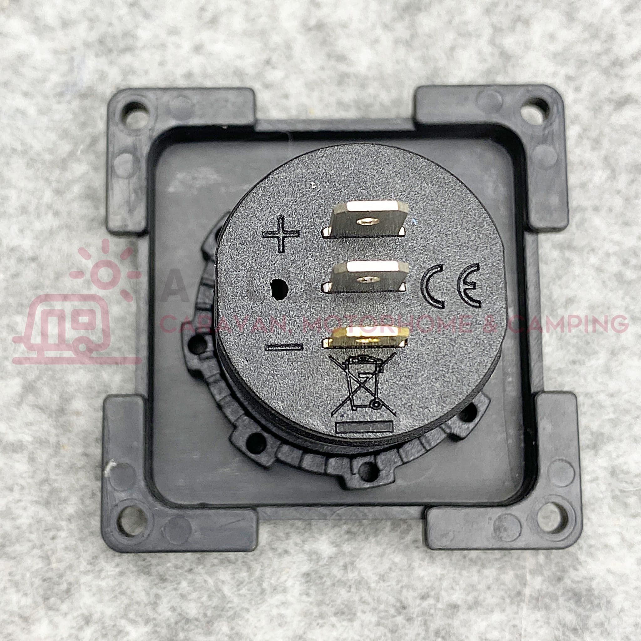 CBE C-Line Twin Dual LED Volt Meter Battery Monitor - Black Range